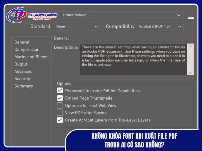 Cách xuất file pdf trong AI để in ấn CHUẨN XÁC NHẤT